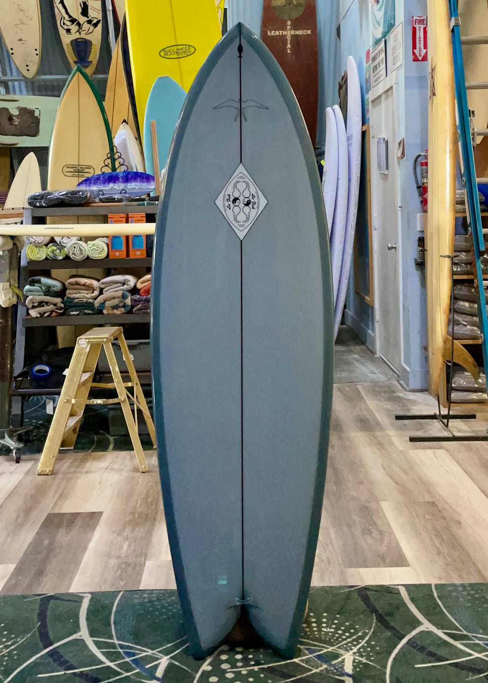 Steve Lis Designs Quad Fish - 5'10 Cool Grey Tint Gloss & Polish – Bird ...