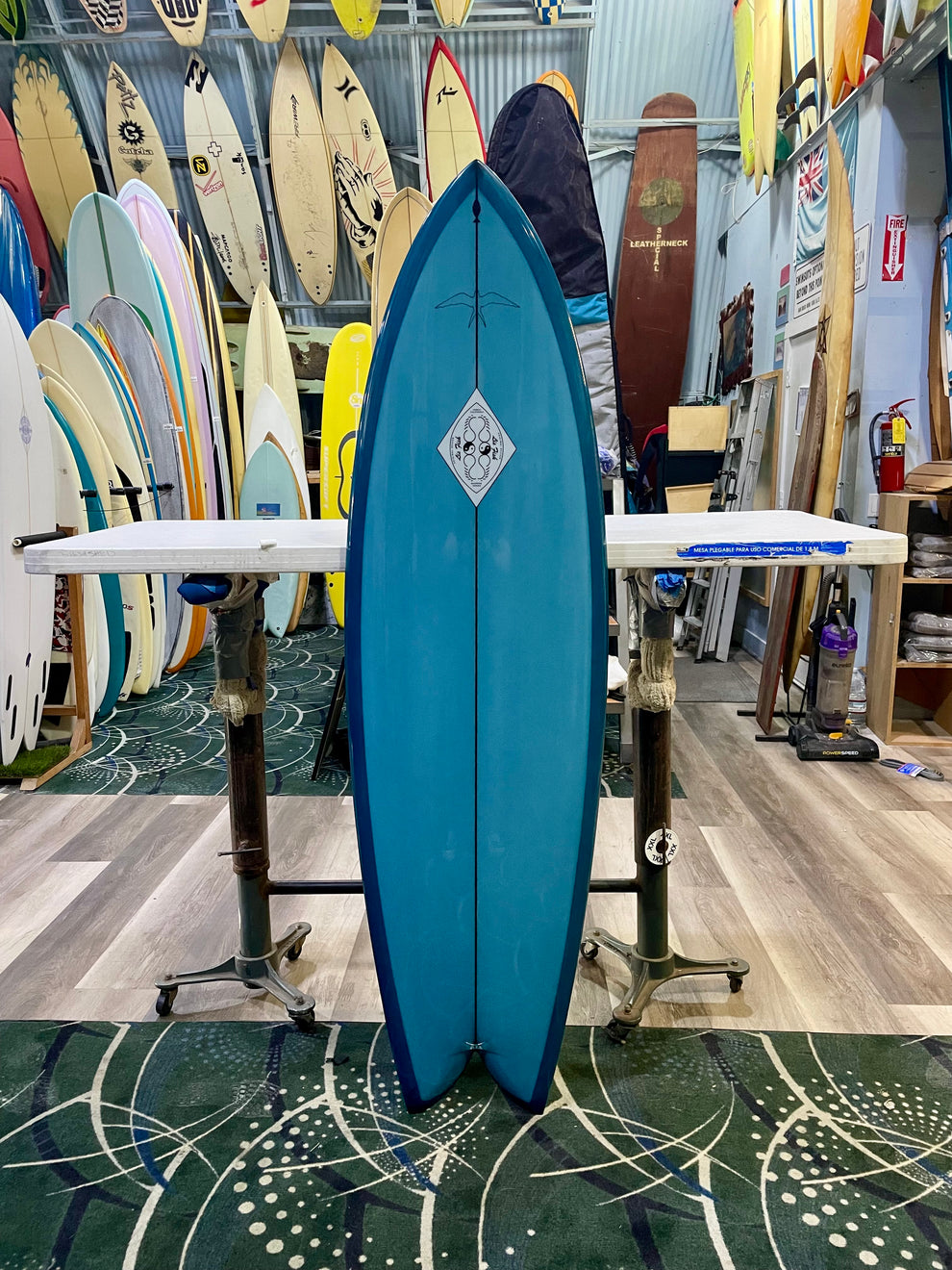 Steve Lis Designs Fish - 6'2" Denim Blue Gloss & Polish – Bird's Surf Shed